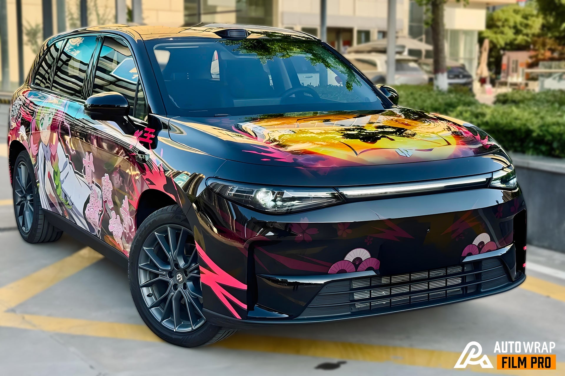 Demon Slayer Kanroji Mitsuri Car Wrap – Vibrant Anime Itasha Design fo ...