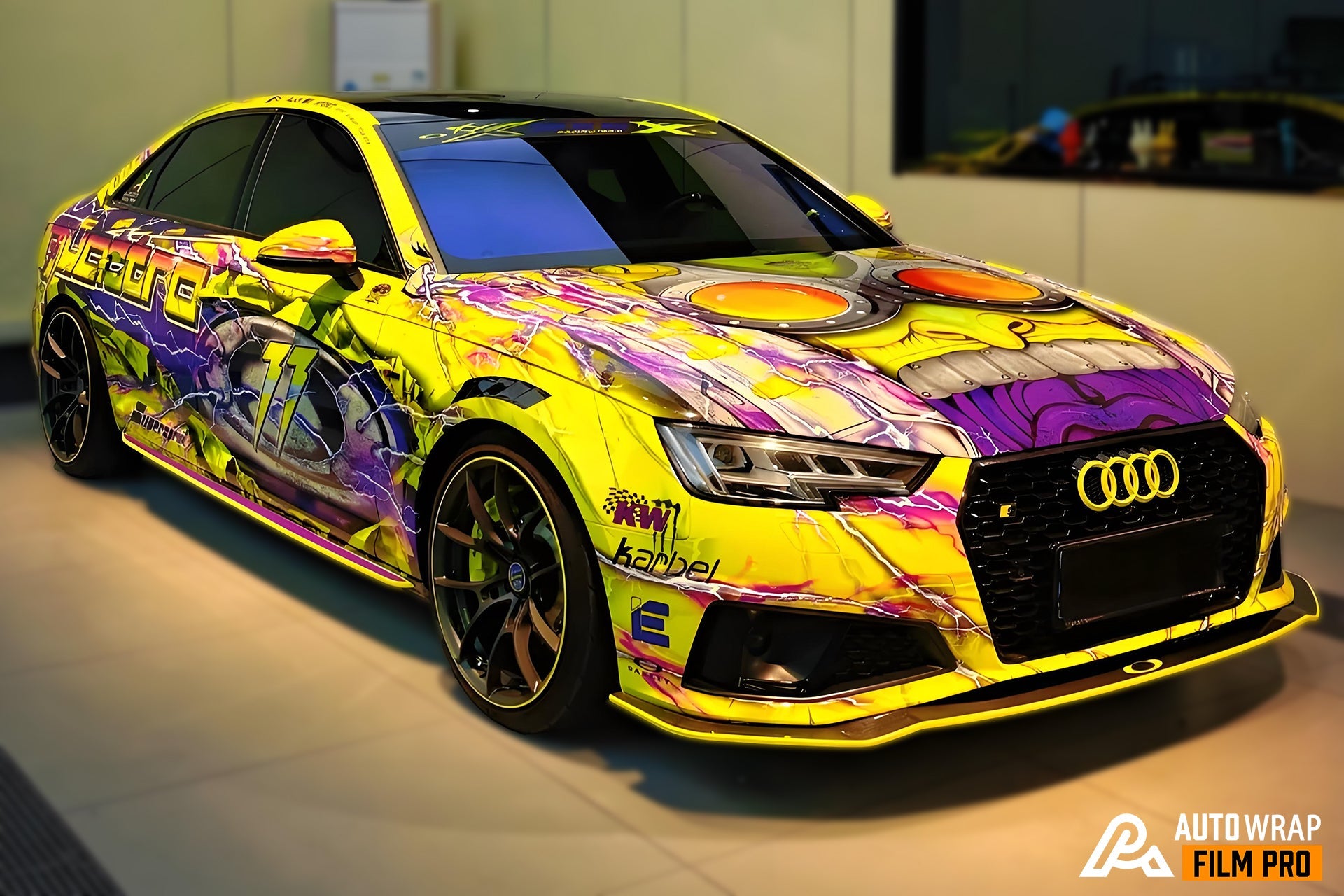 Neo-Punk Cartoon Car Wrap – Auto Wraps Film Pro