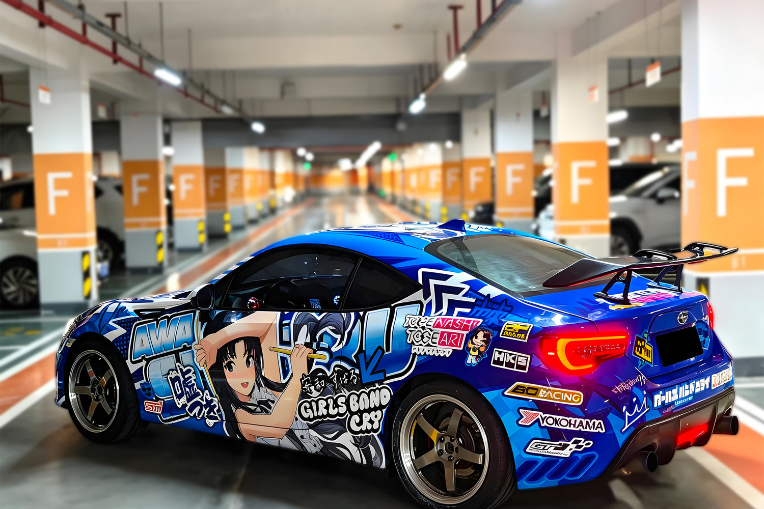 Girls Band Cry Awa Subaru Car Wrap – Street Style Anime Itasha Design ...